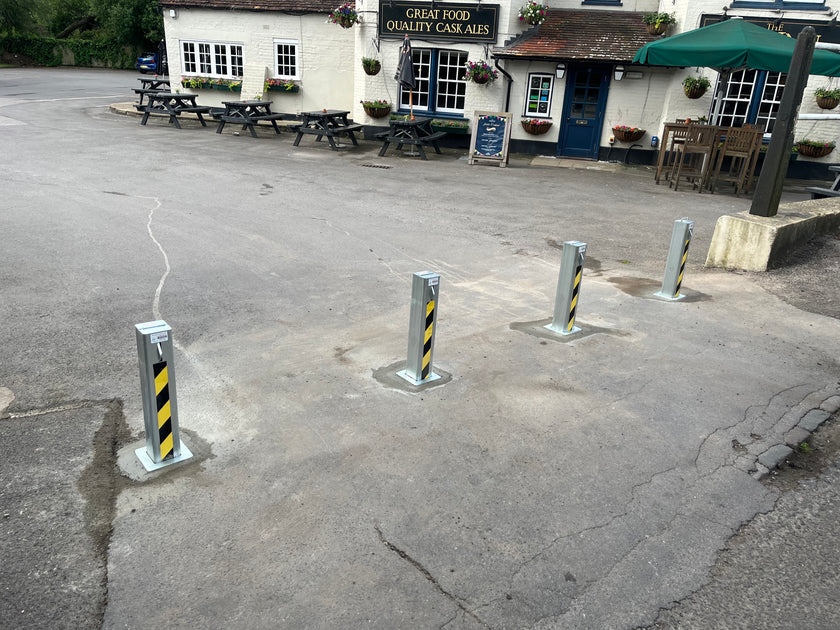 4 x Ramco 100 Driveway Security Bollard Installed by Bison Products