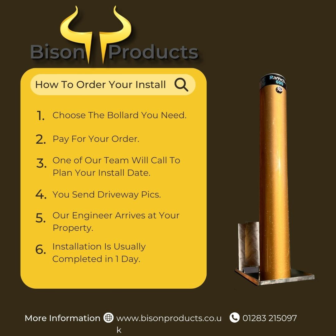 4 x Ramco 600 Security Bollard Installed by Bison Products