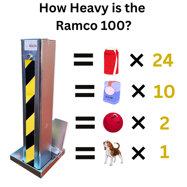 Ramco 100 with Boxed Lid Anti-Ram Telescopic Driveway Security Bollard ...