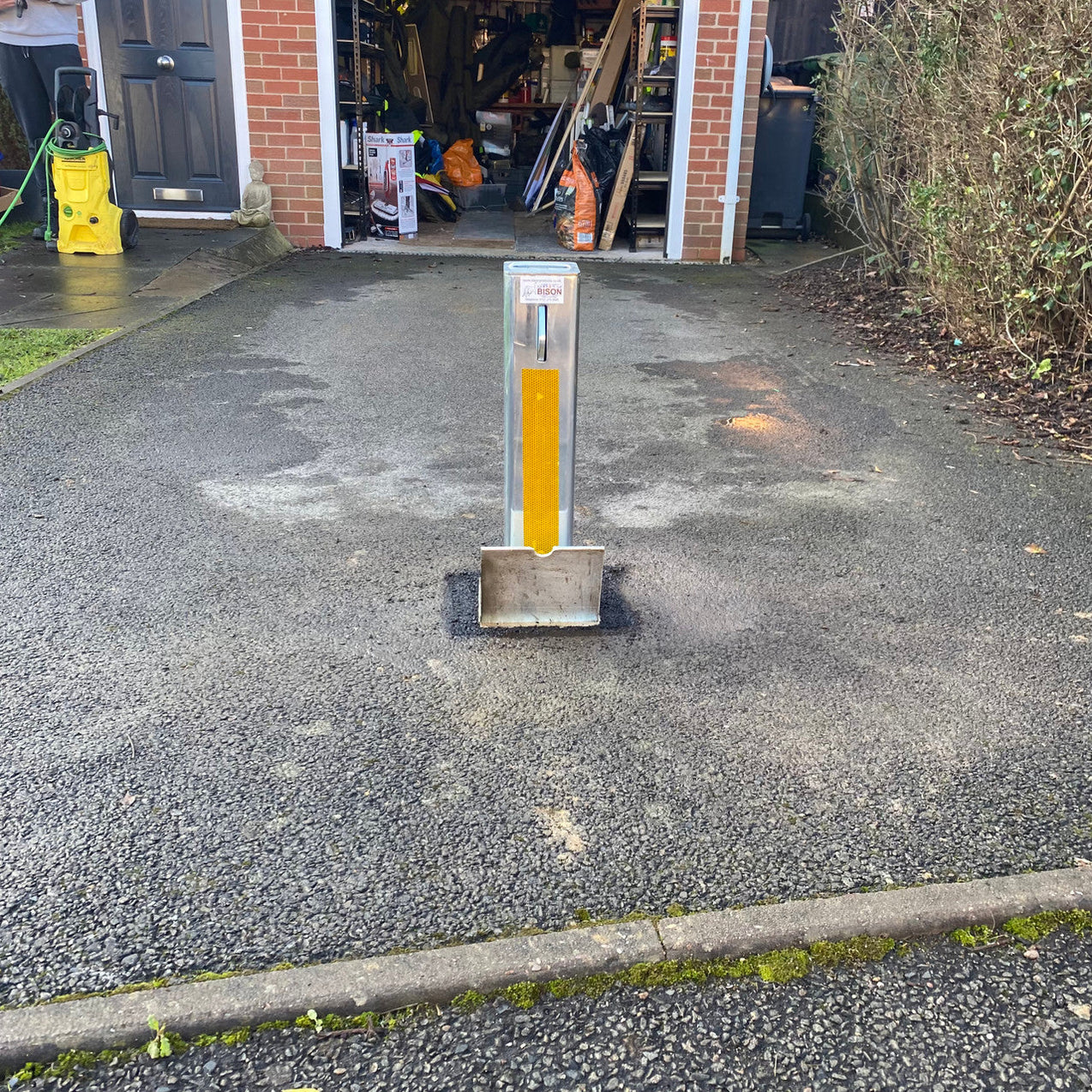 Pair Ramco 100 Telescopic Security Bollards – Installed — Bison Products
