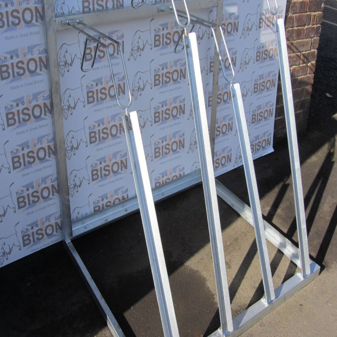 4 Bike Semi Vertical Bike Rack - Space Saving Floor — Bison Products