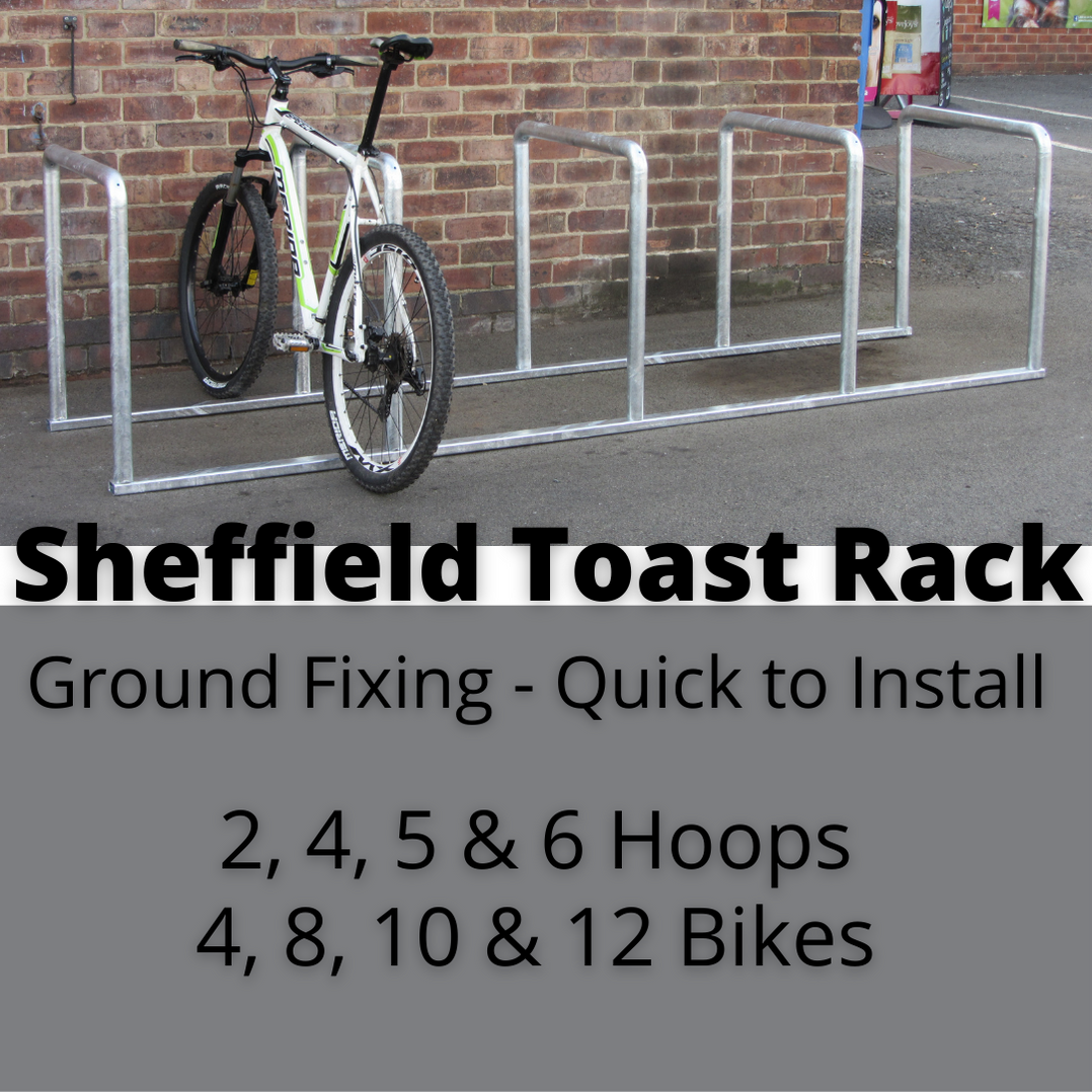 Sheffield Toast Rack 5 Hoop | 10 Bikes Commercial Rack — Bison Products