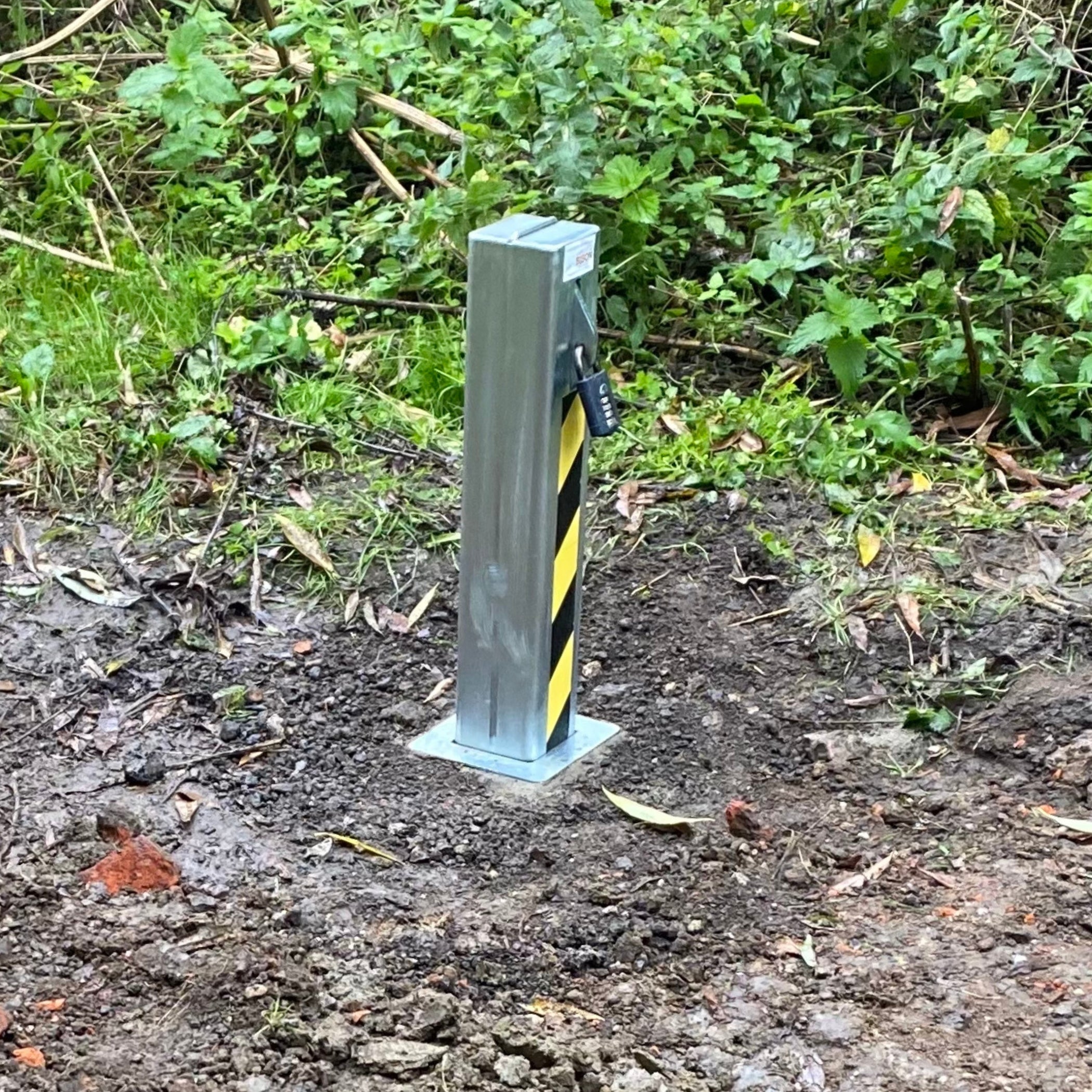 Telescopic 100 Driveway Security Post with Padlock — Bison Products